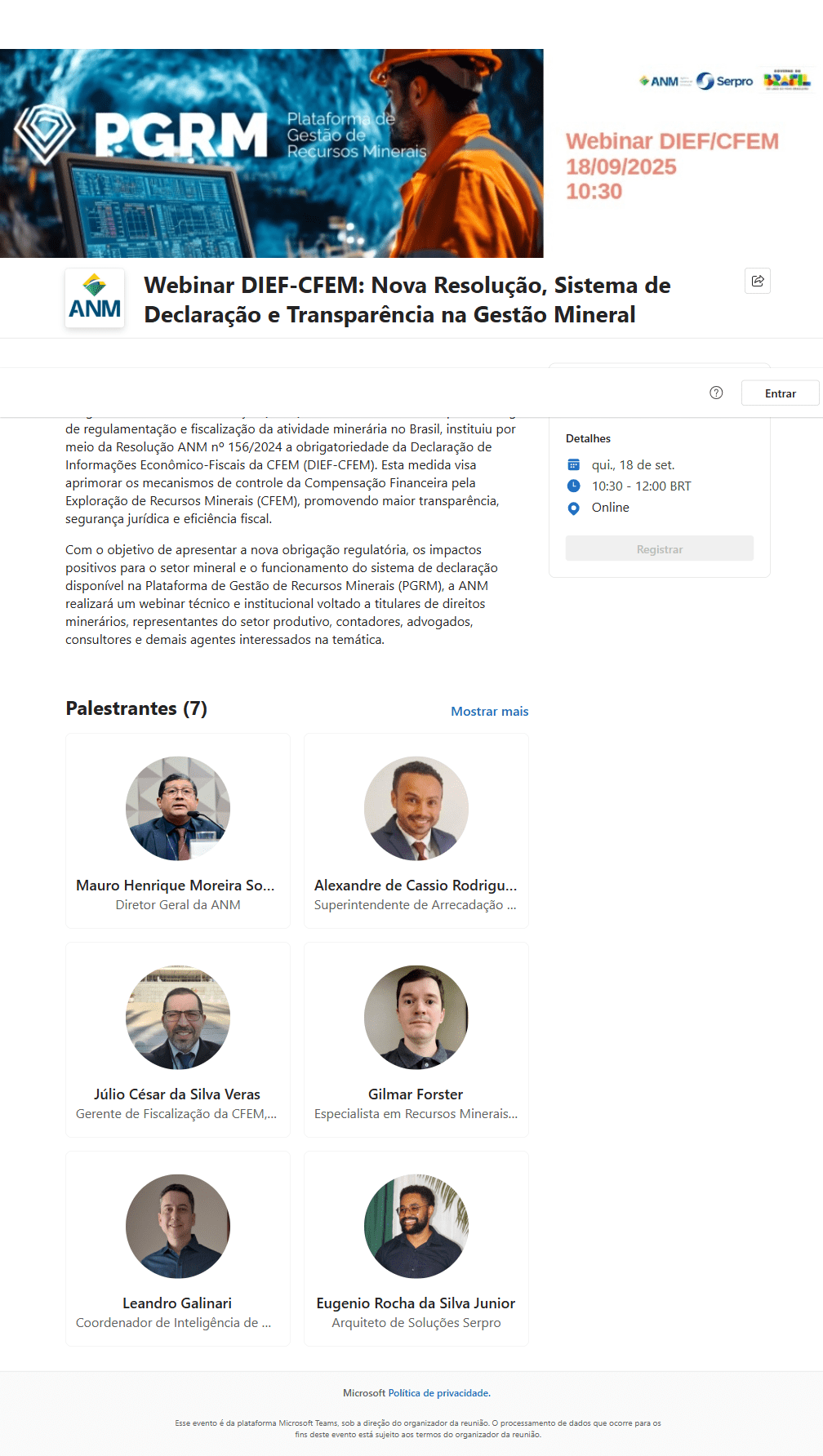 Plataforma de Gestão de Recursos Minerais (PGRM) - Webinar DIEF-CFEM ...